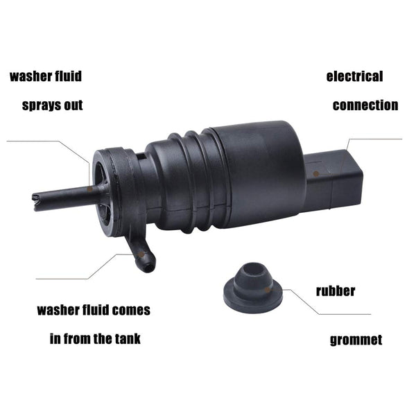 OTUAYAUTO 2218690121 Windshield Washer Pump with Grommet for Mercedes