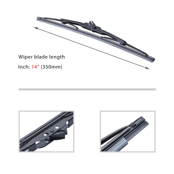 OTUAYAUTO 14" Rear Windshield Wiper Blade - Replacement for 2003-2010